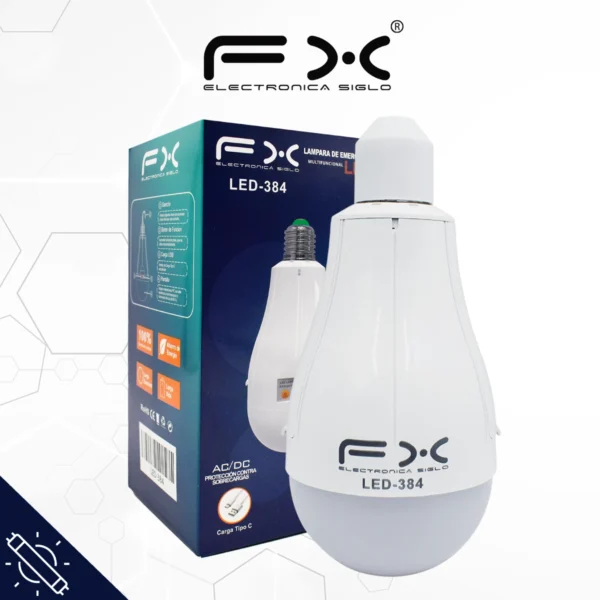 Foco Recargable LED-384 - Electronica Siglo FX